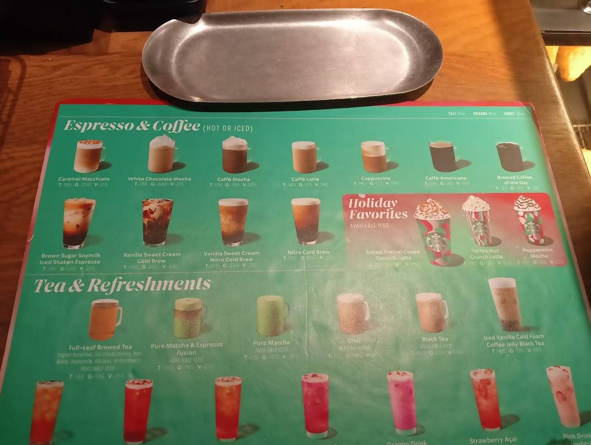 Menu at Starbucks Mercedes Residences restaurant, Pasig, Mercedes ...