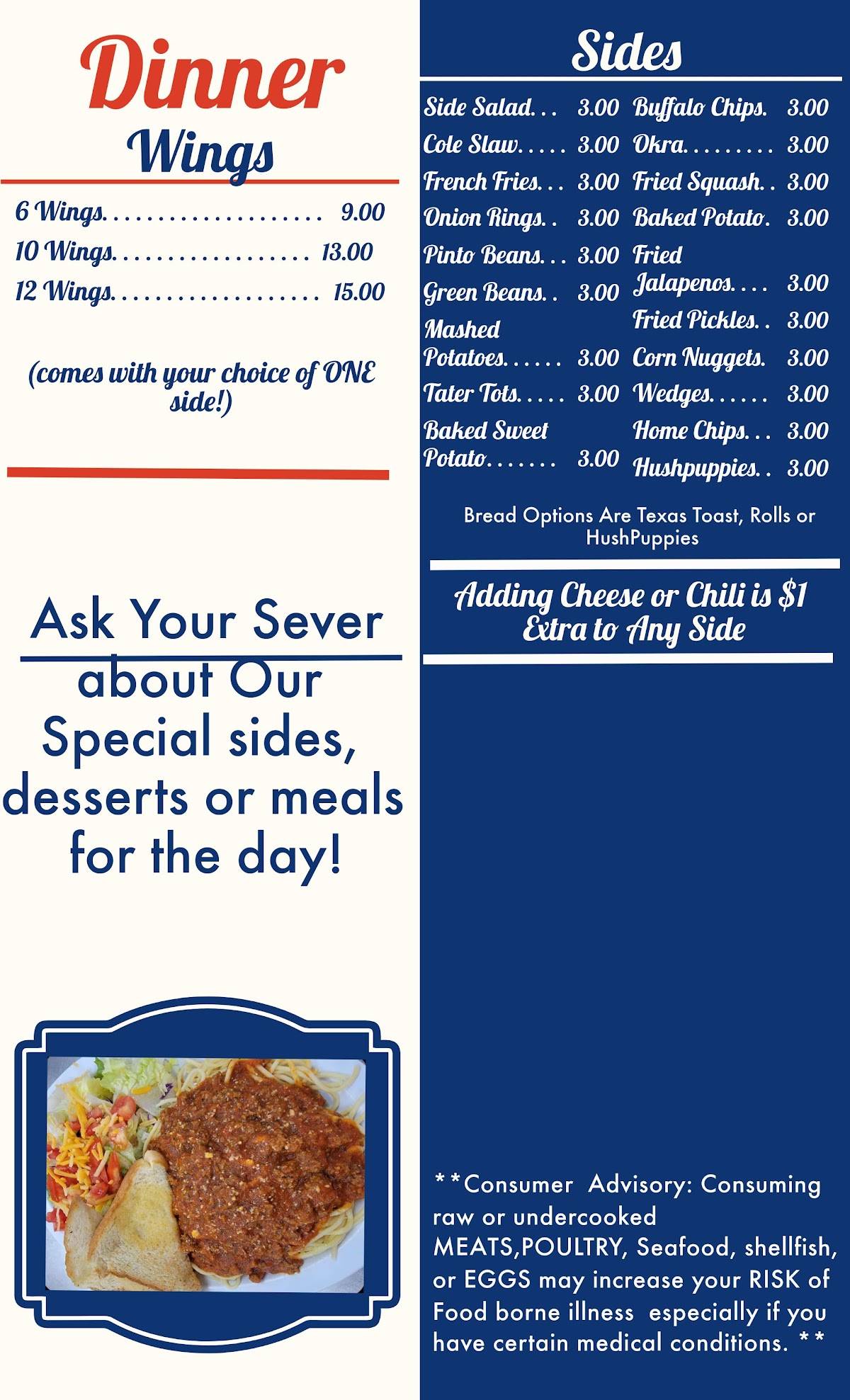 Menu at Station 21 restaurant, North Wilkesboro