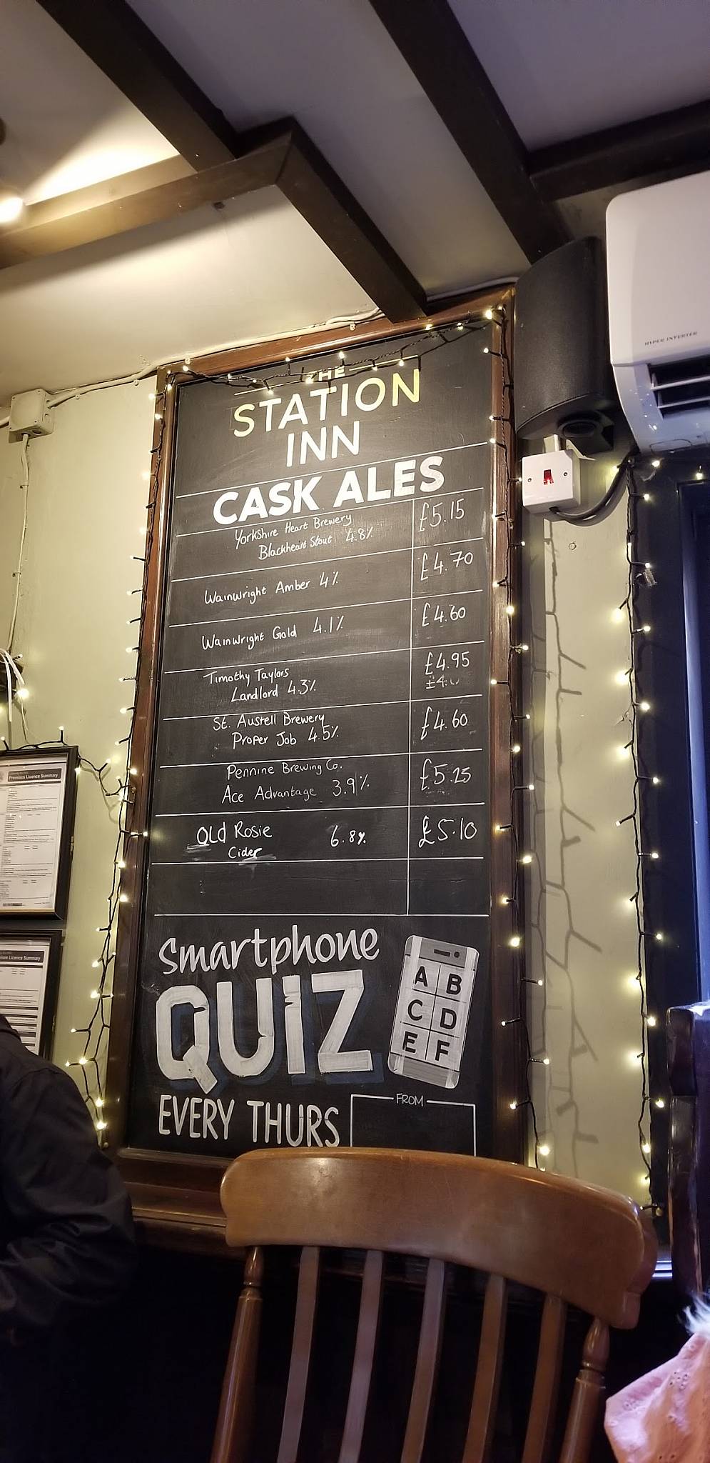 Menu at Station Inn Whitby pub & bar, Whitby