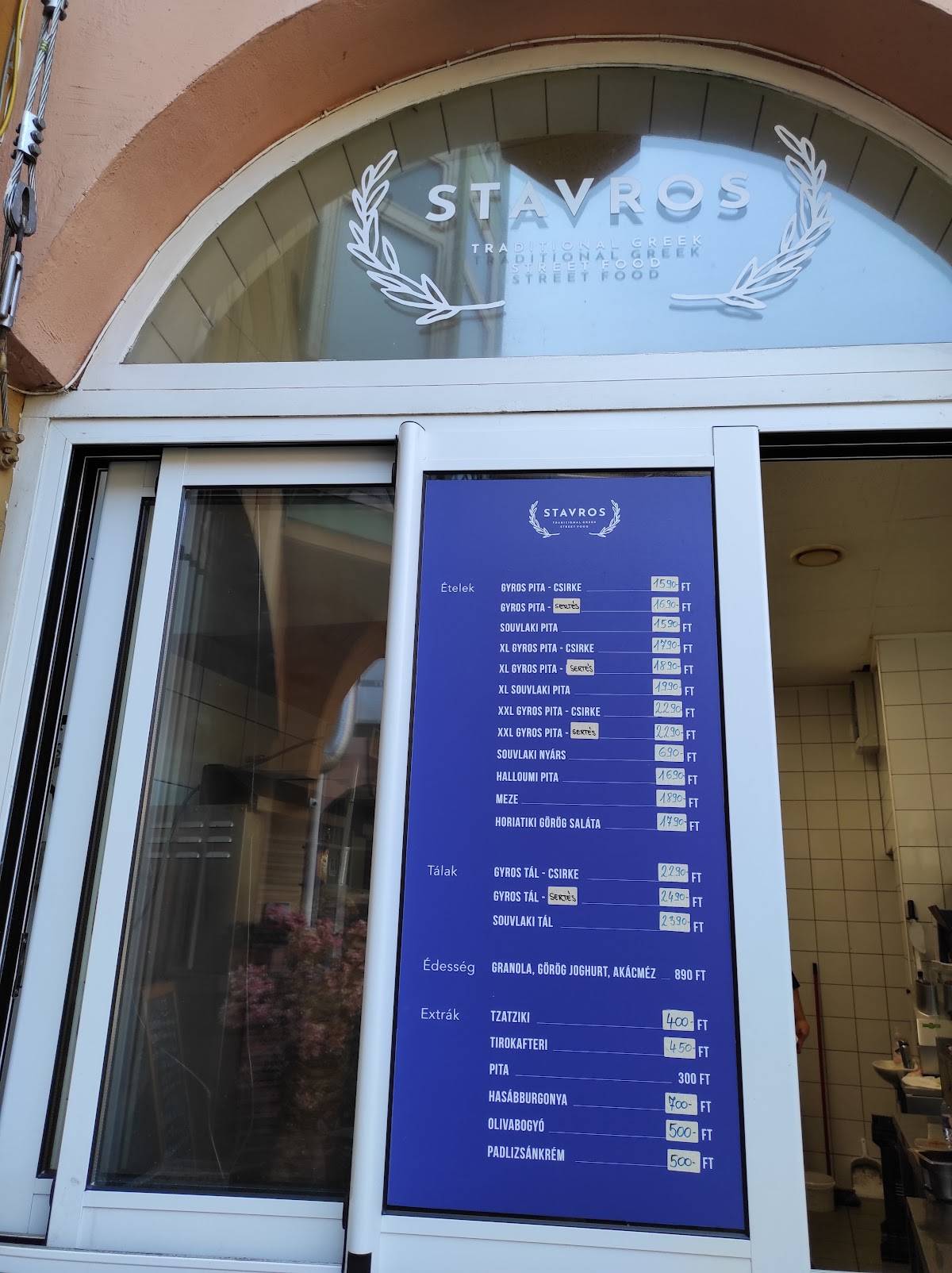 Carta del restaurante Stavros Gyros&Souvlaki, Pécs