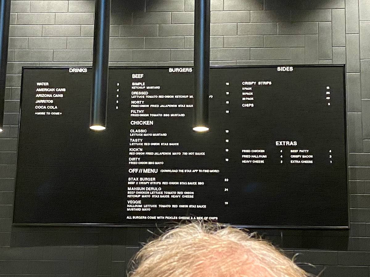 Menu at Stax Burger Co. - Prospect restaurant, Prospect