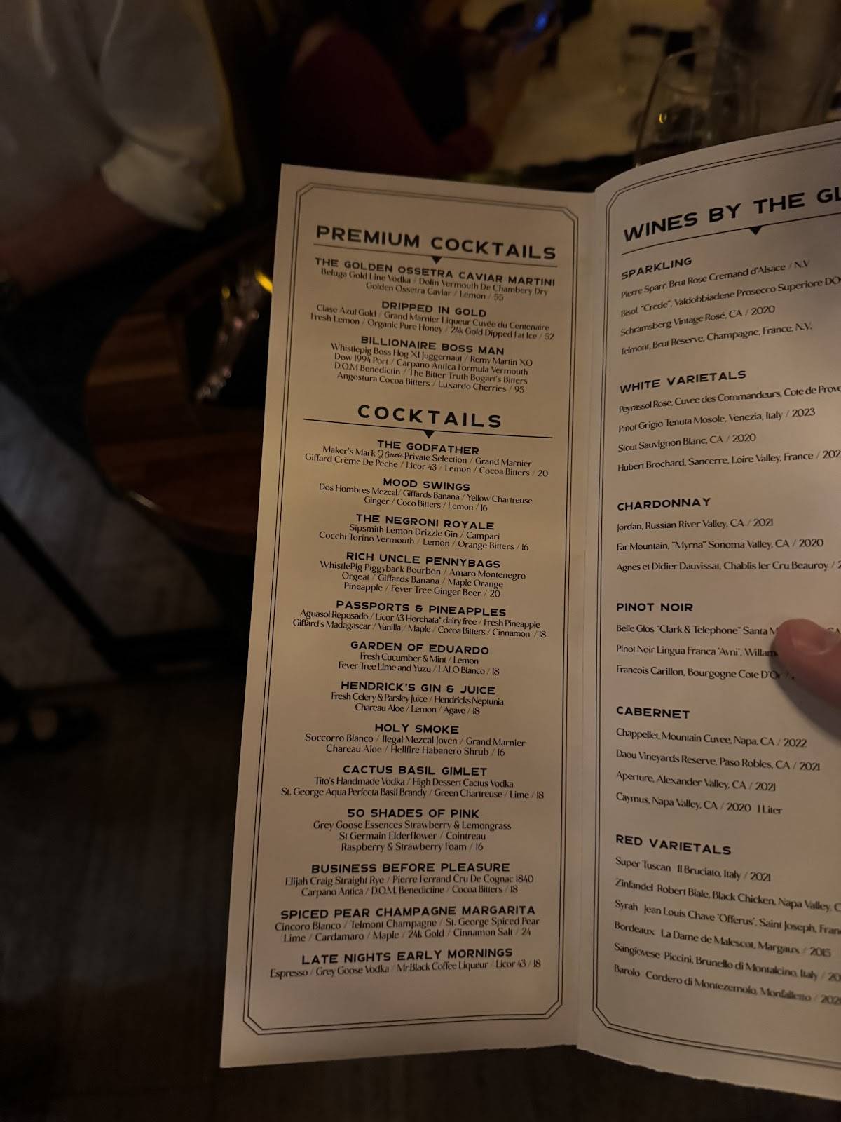 Menu at J Carver’s Oyster Bar & Chophouse, Austin