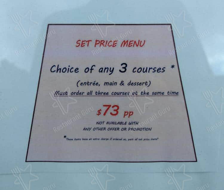 Menu at BBQ Brazilian restaurant, Crows Nest, 35 Albany St