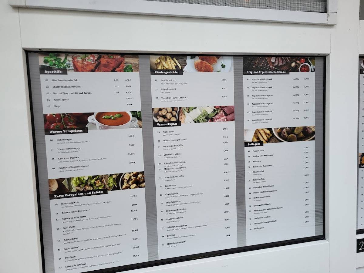 Speisekarte von Steakhaus Vamos, Beckum