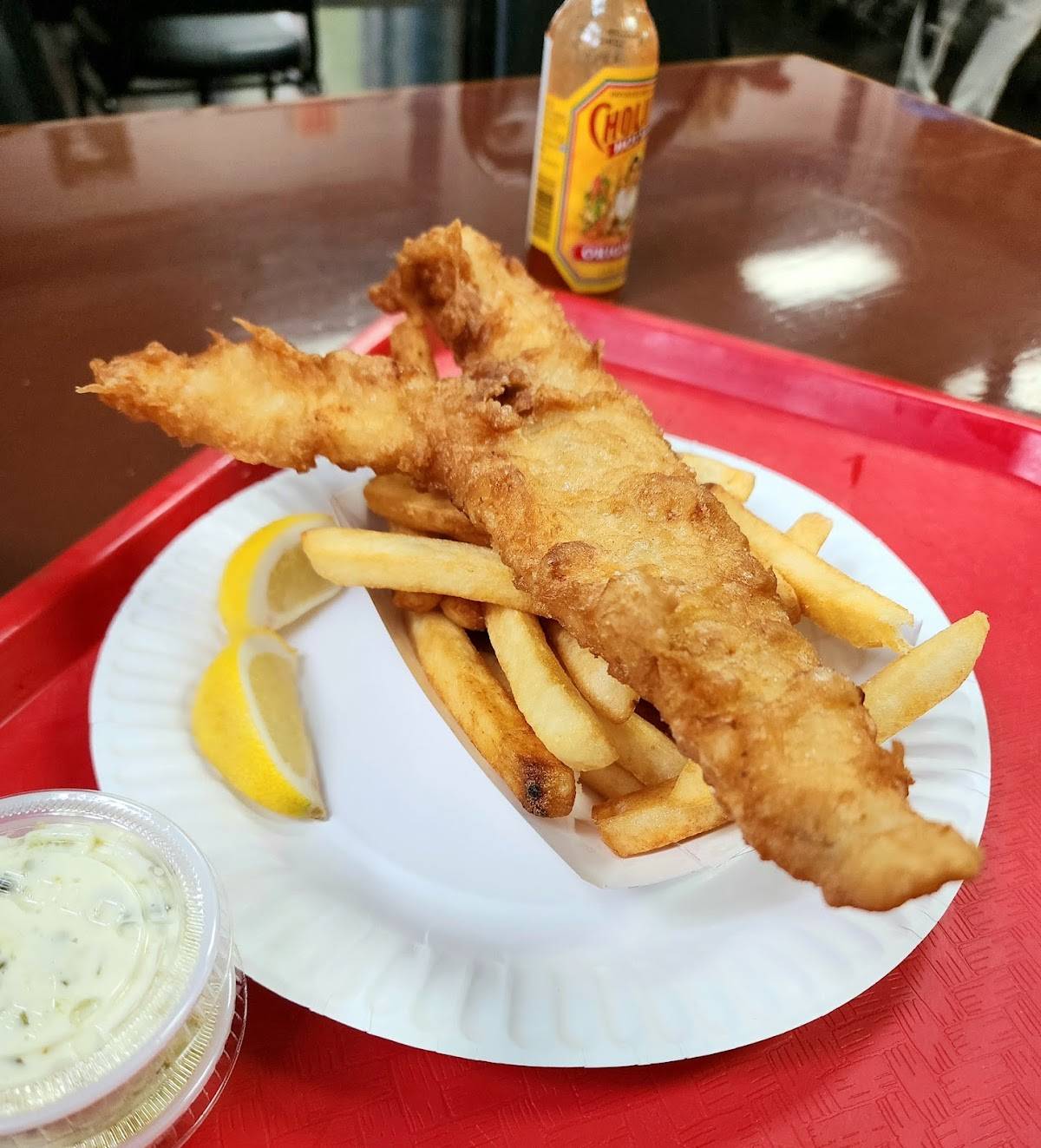 Menu at Uberti's Fish Market restaurant, Stratford