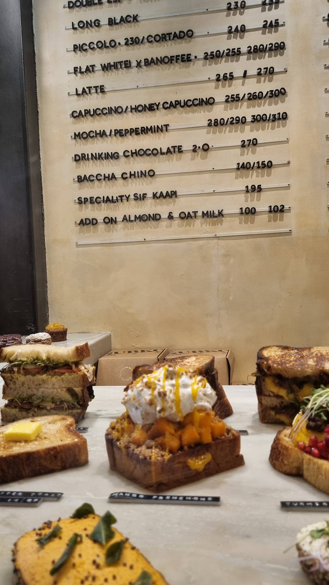 Menu at Mary Lodge by Subko, Mumbai
