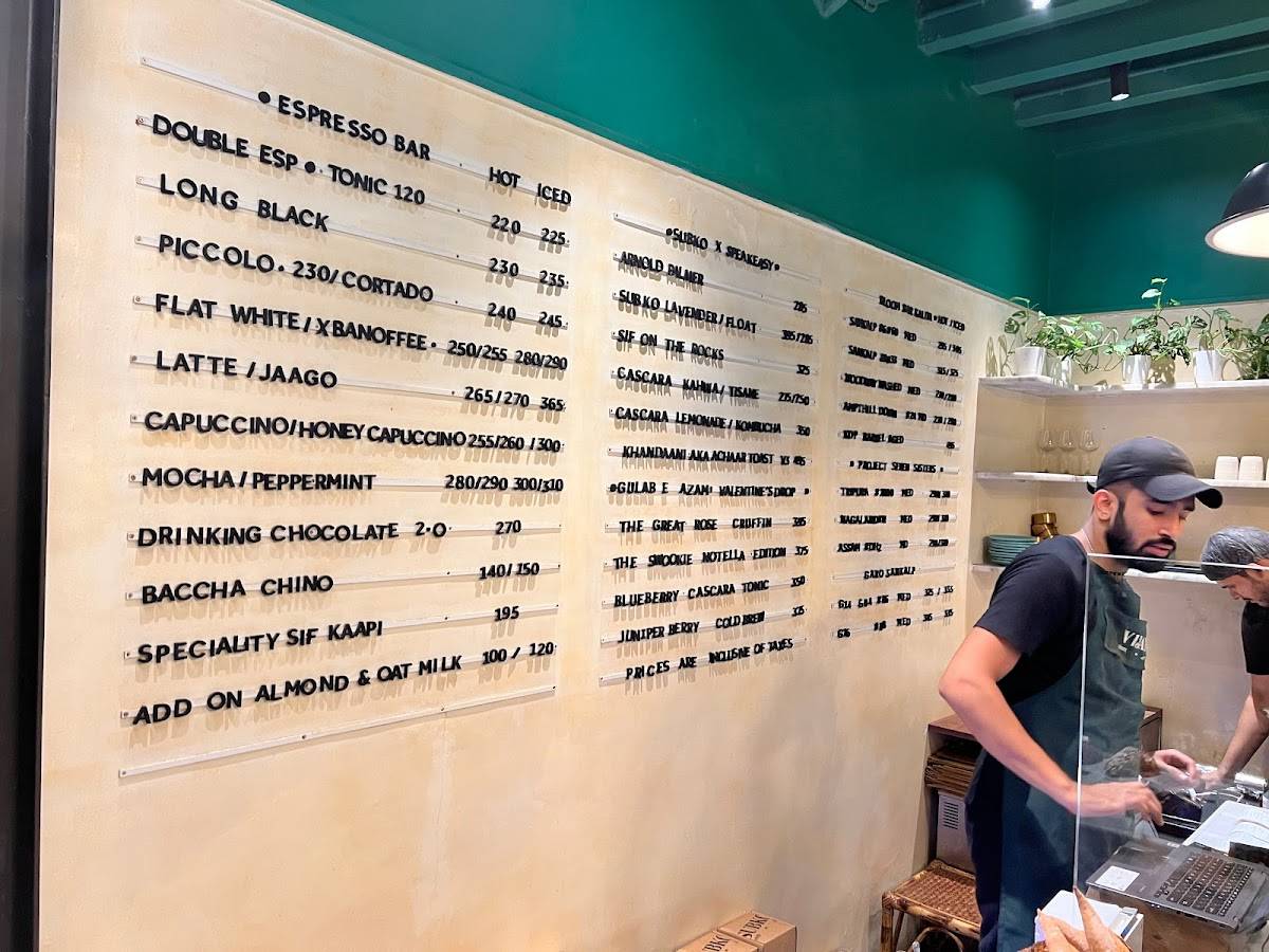 Menu at Mary Lodge by Subko, Mumbai