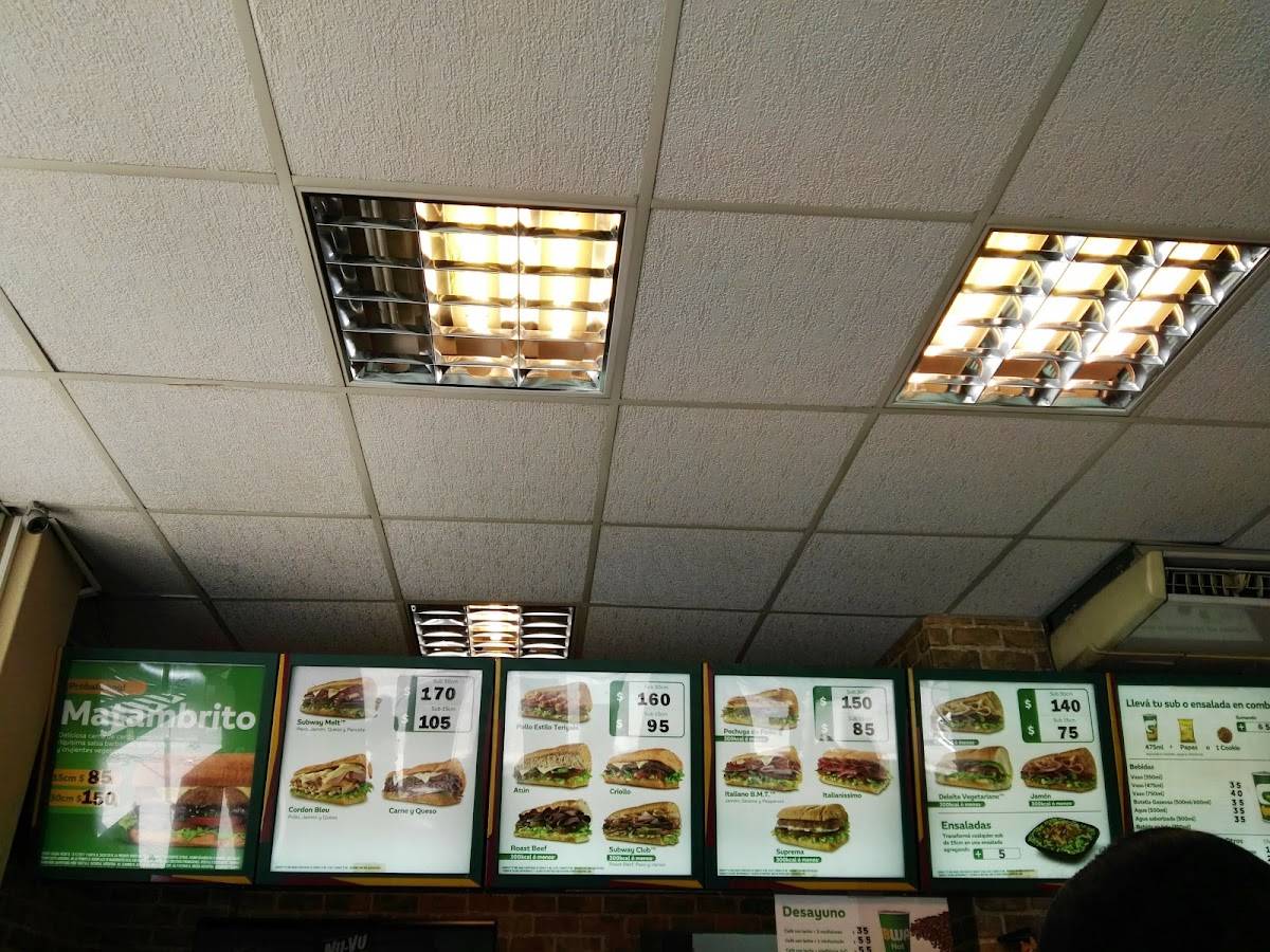 Menu at Subway restaurant, Hurlingham