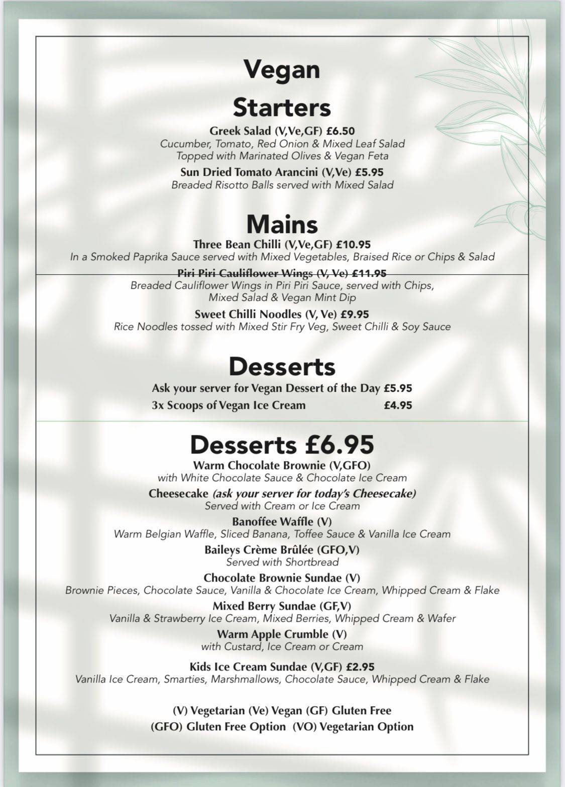 Menu at Summerhouse pub & bar, Wolverhampton