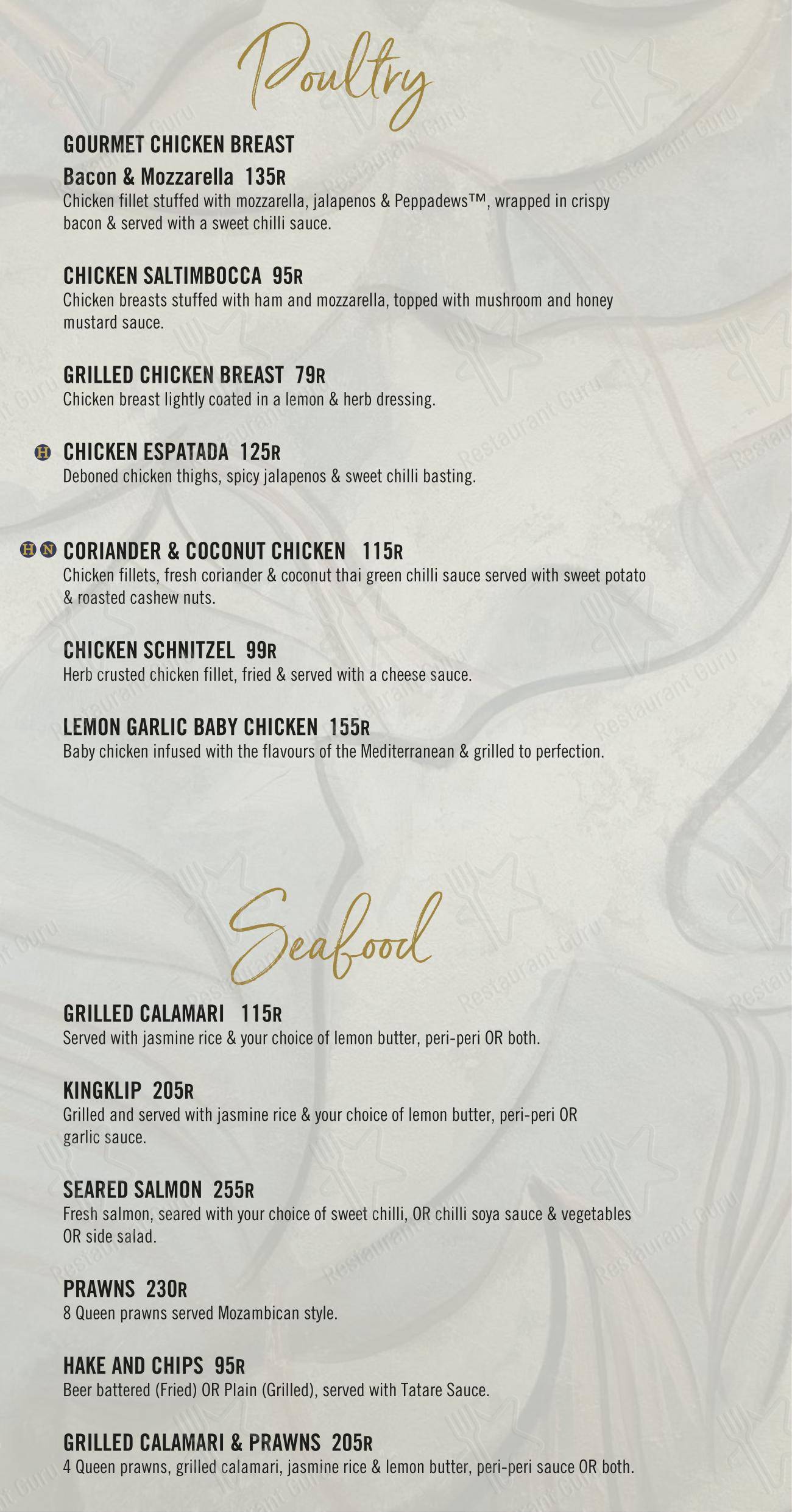 Menu at Summit Grill and Sky Bar Menlyn, Pretoria