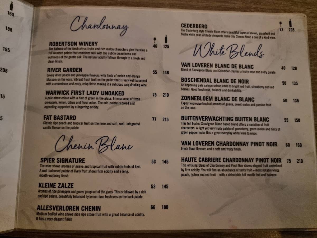 Menu at Summit Grill and Sky Bar Menlyn, Pretoria