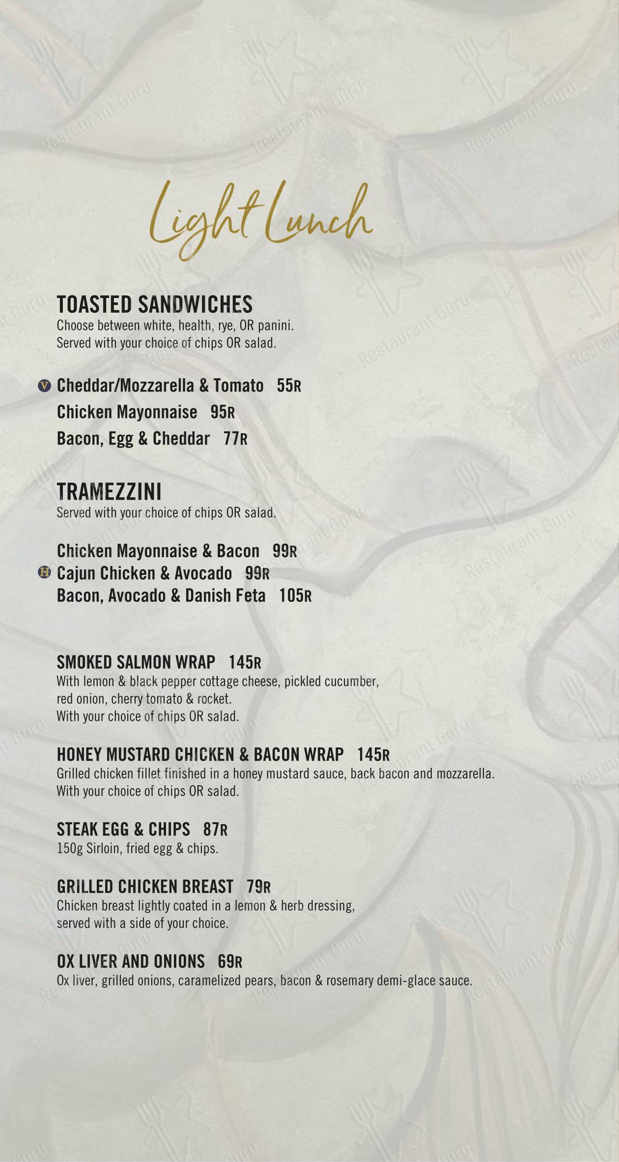 Menu at Summit Grill and Sky Bar Menlyn, Pretoria