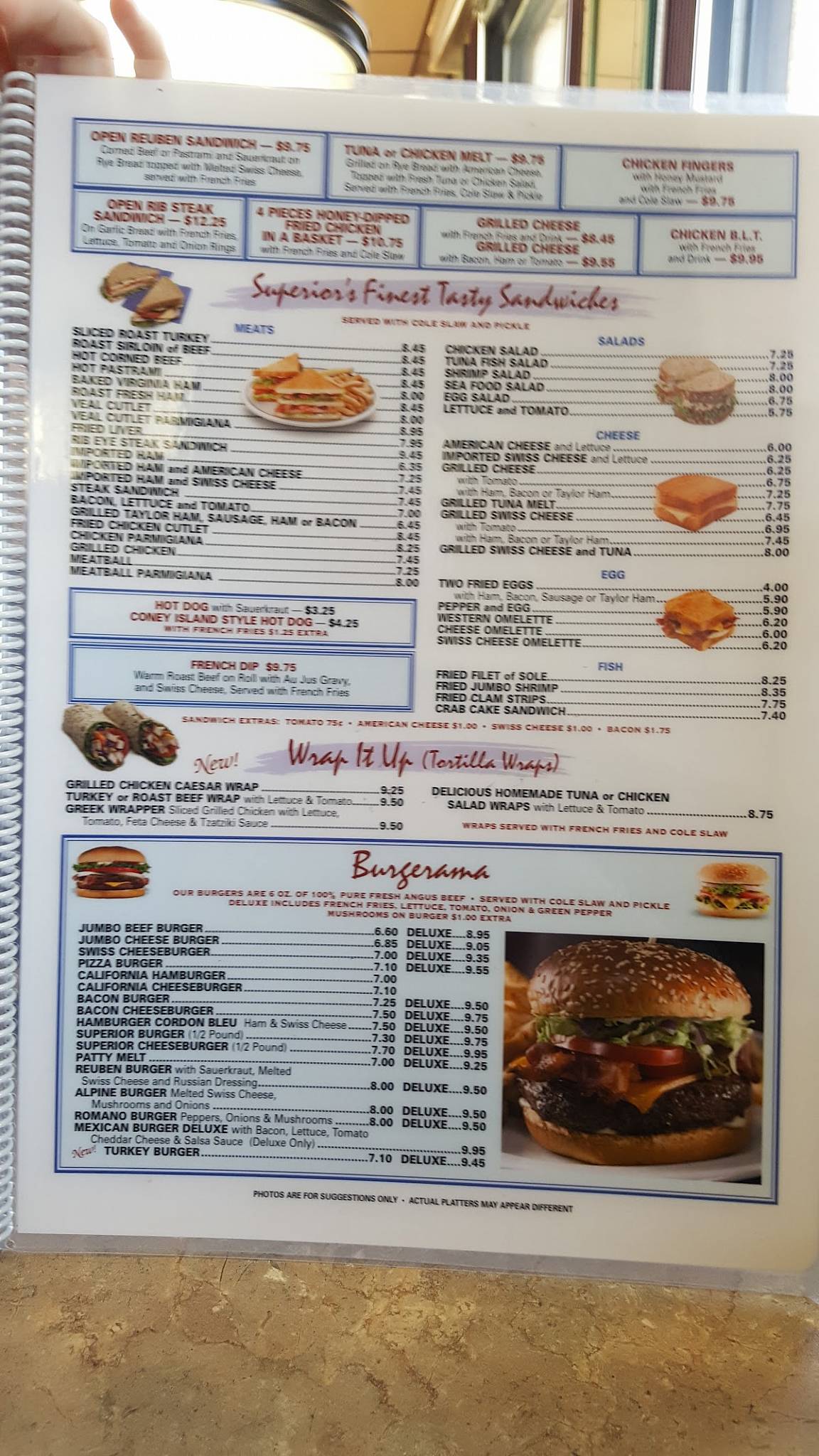 Menu at Superior Diner restaurant, Perth Amboy