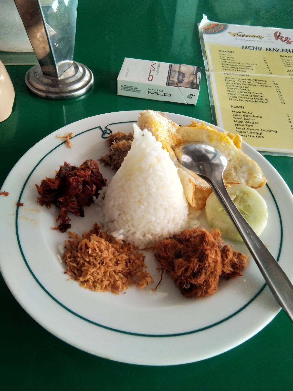 Menu at Kusuma Sari Rm pub & bar, Surakarta