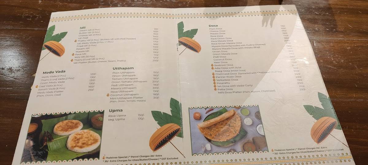 Menu at Thalaivaa South Indian Restaurant, Surat, LG/7-8-21
