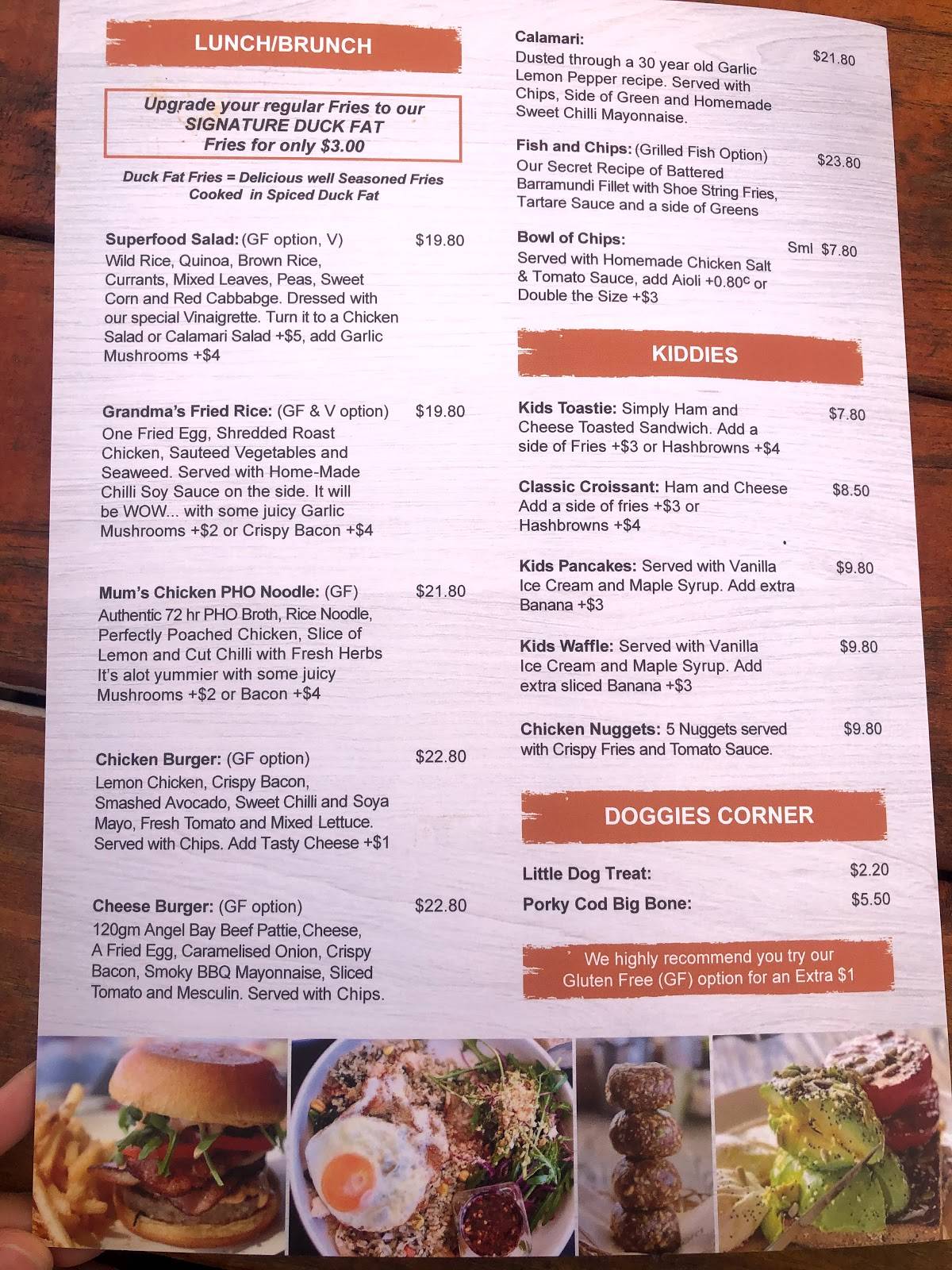 Menu at Surfing Lizard - Coogee cafe, Coogee