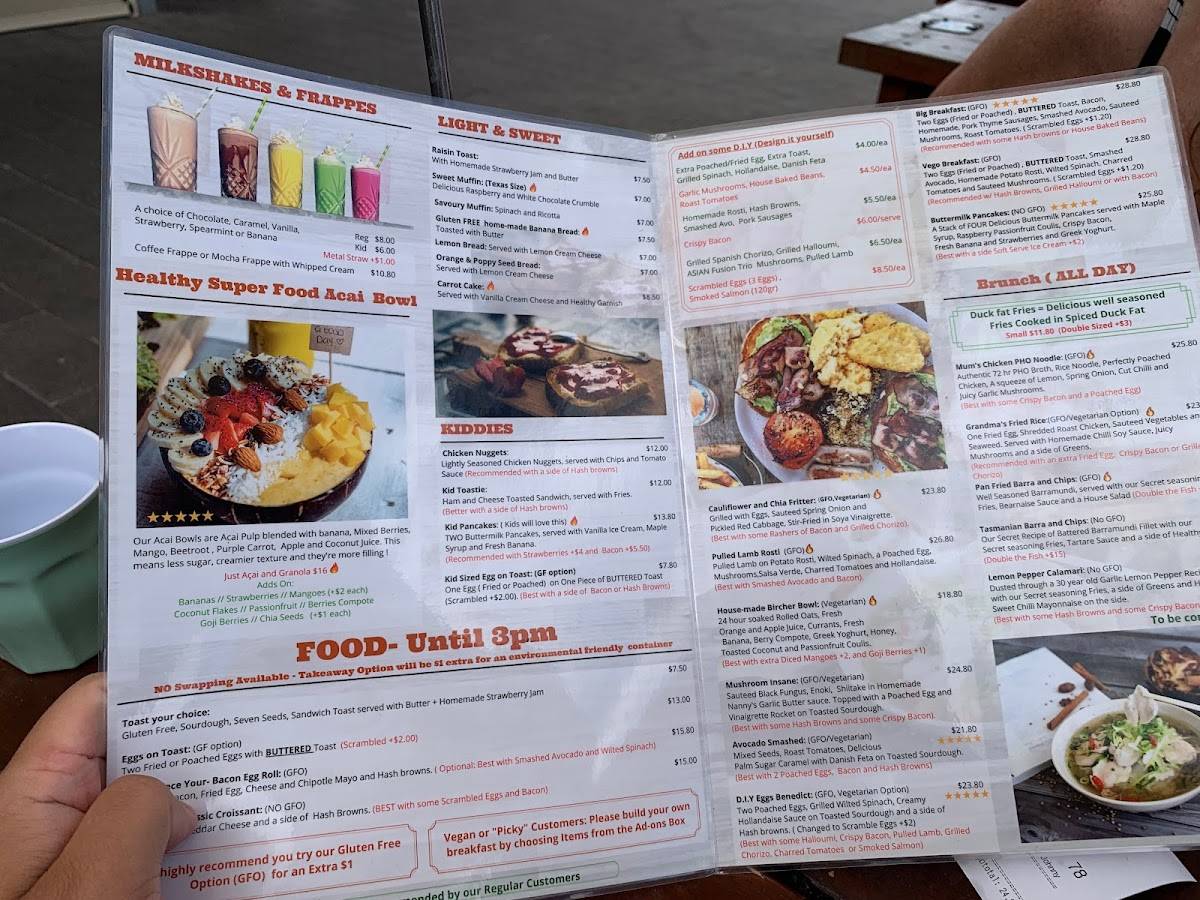 Menu at Surfing Lizard - Coogee cafe, Coogee