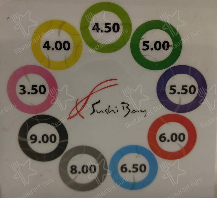 Menu at Sushi Bay, Cleveland
