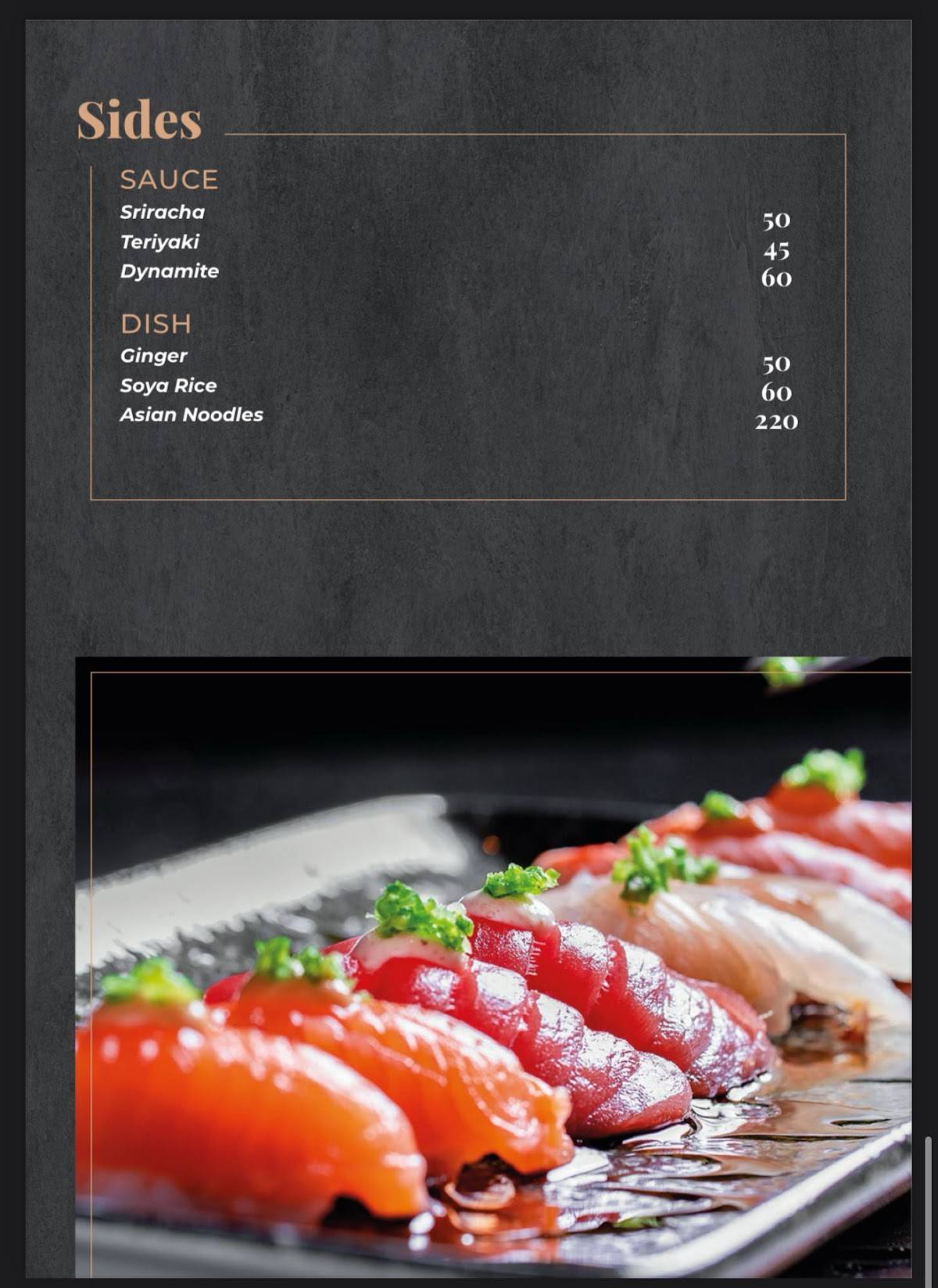 Menu at Sushimi By K - Polaris restaurant, New Cairo City