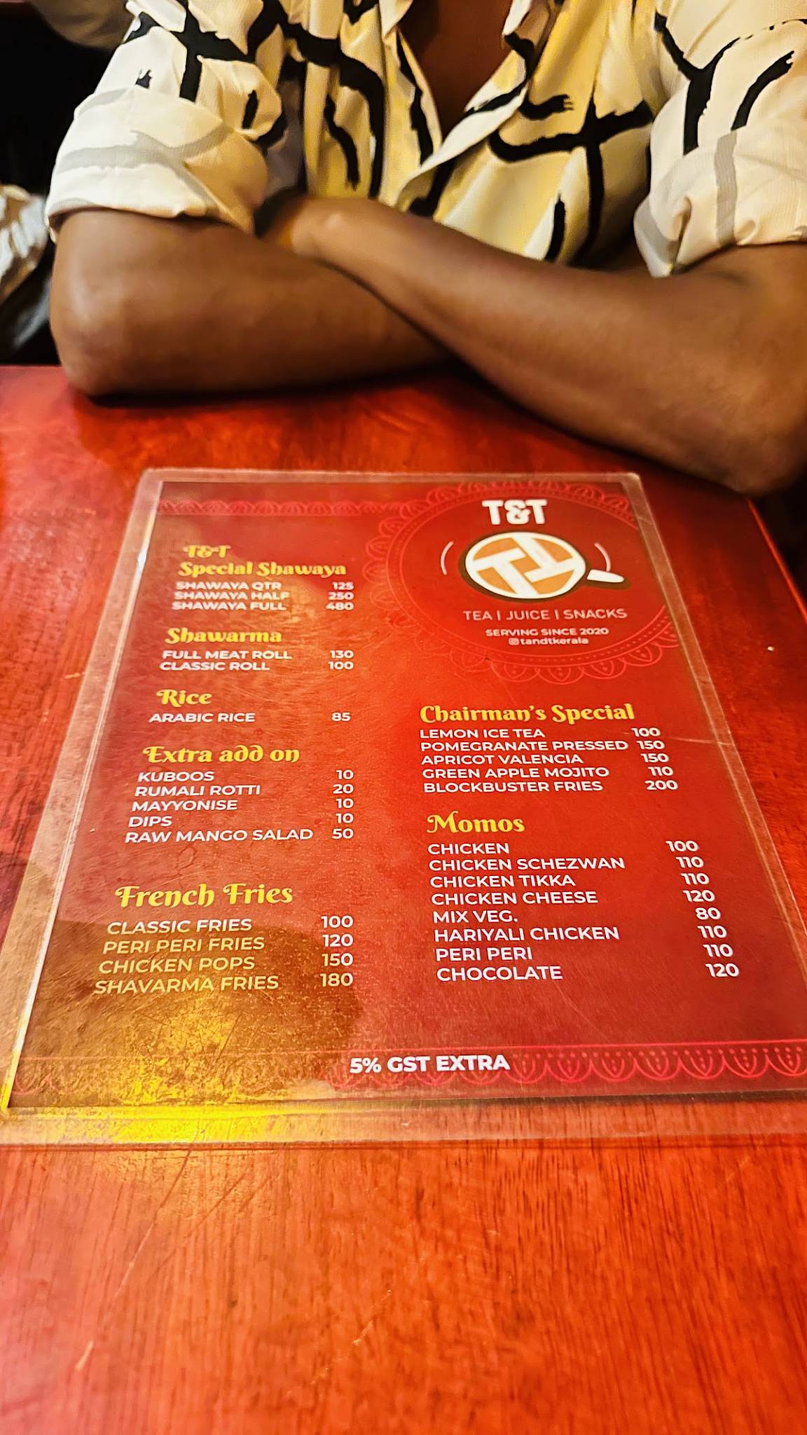 Menu at T&T TIRUR, Tirur