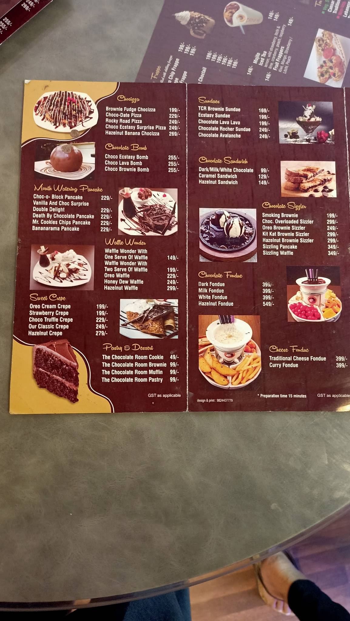 Menu at THE CHOCOLATE ROOM - ADYAR, Chennai