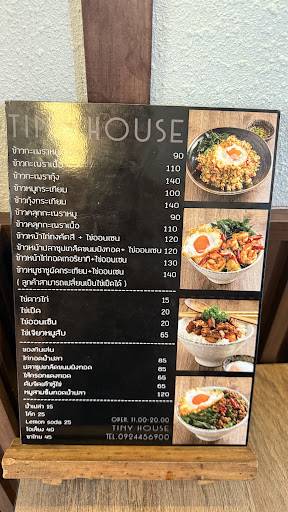 Menu at TINY HOUSE rice & noodles restaurant, Bangkok
