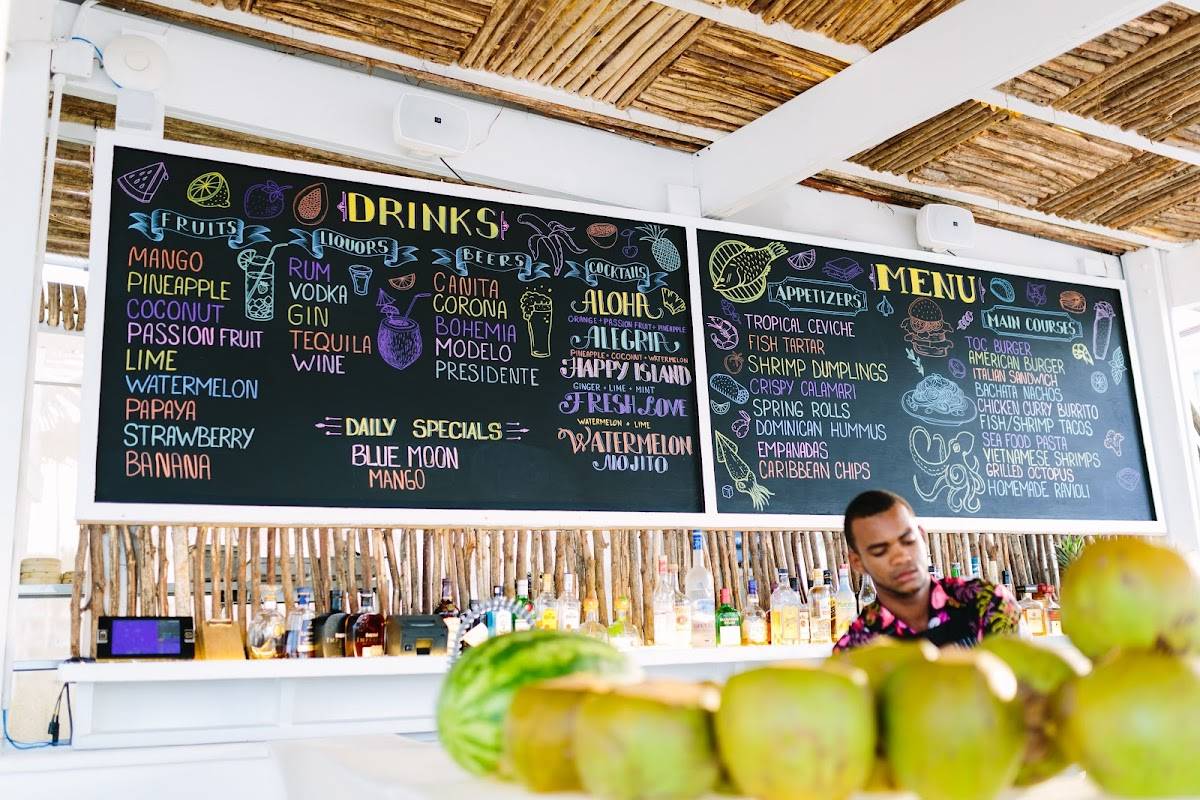 Menu at TOC Beach Bar & Restaurant, Punta Cana