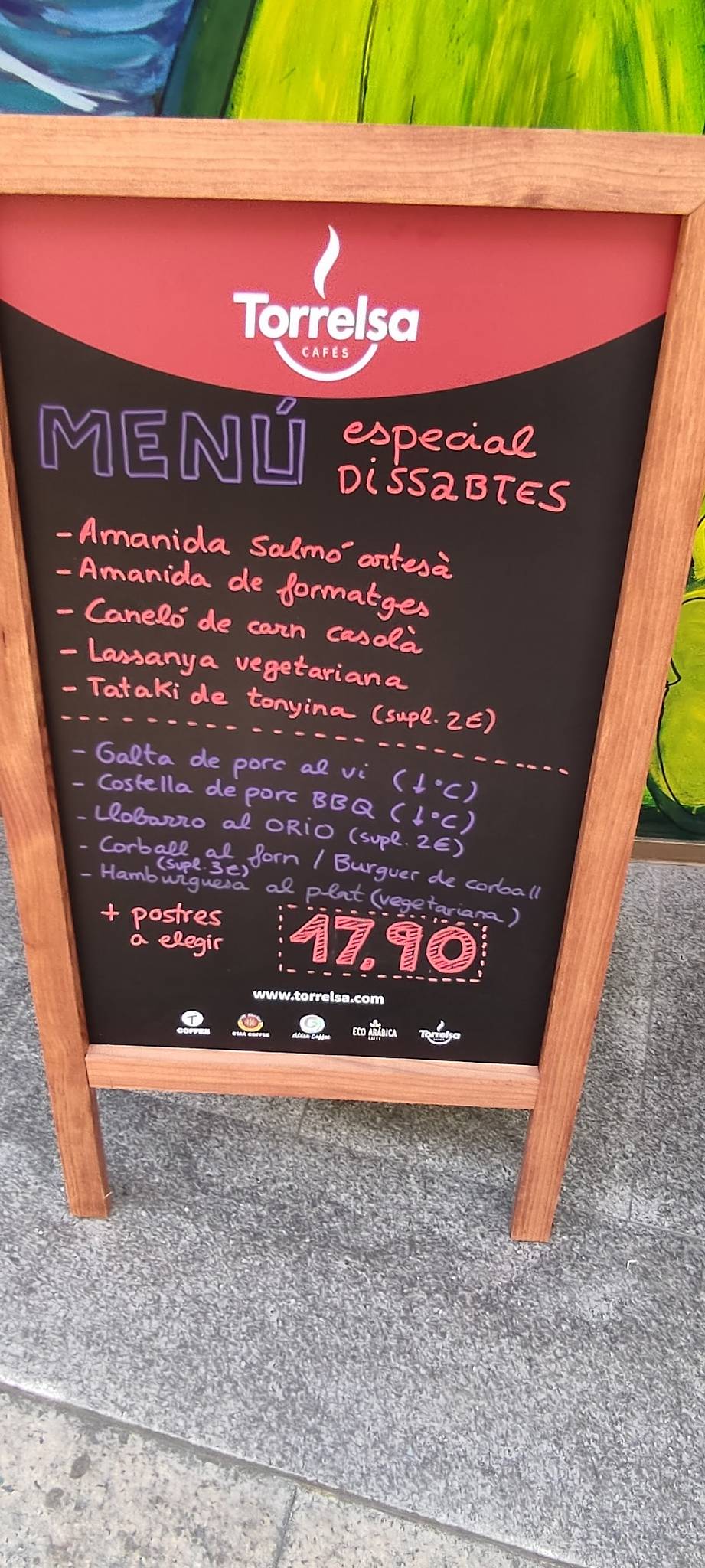 Carta del pub y bar TU RAI, Lérida