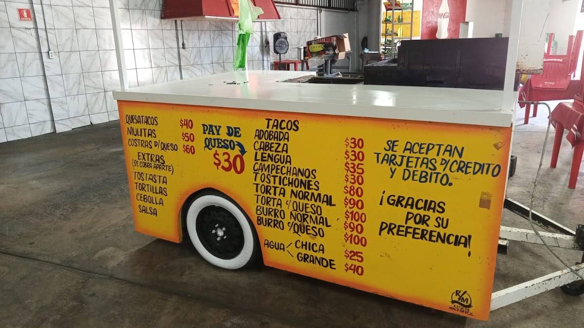 Carta del restaurante Tacos El Gordo Chon, Tecate