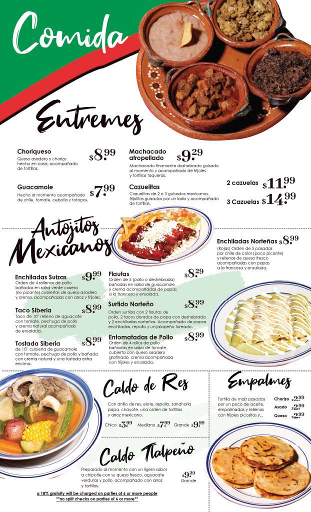 Menu at Tacos La Silla restaurant, Mission, 808 W Expy 83