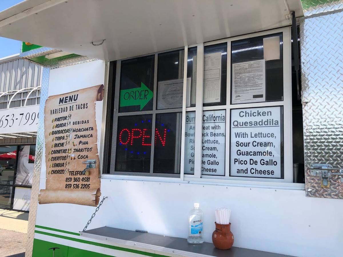 Menu at Tacos Los Compadres restaurant, Crittenden