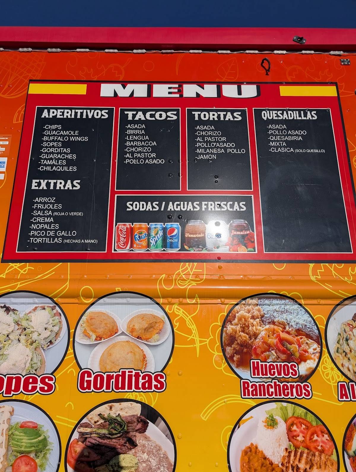 Menu at Tacos el morro restaurant, Baltimore