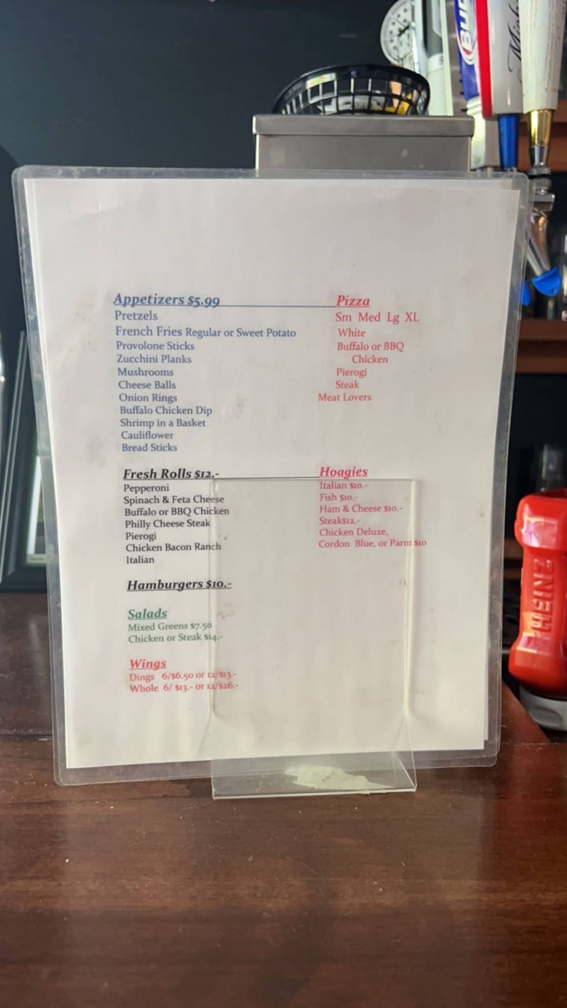 Menu at Tatoni's Restaurant And Ale House, Russellton