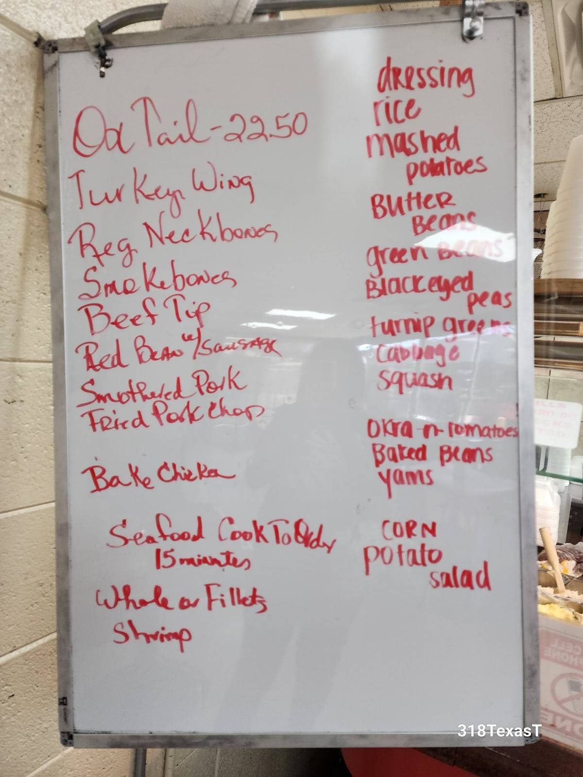 Menu at Taylor's Catering & Restaurant, Shreveport