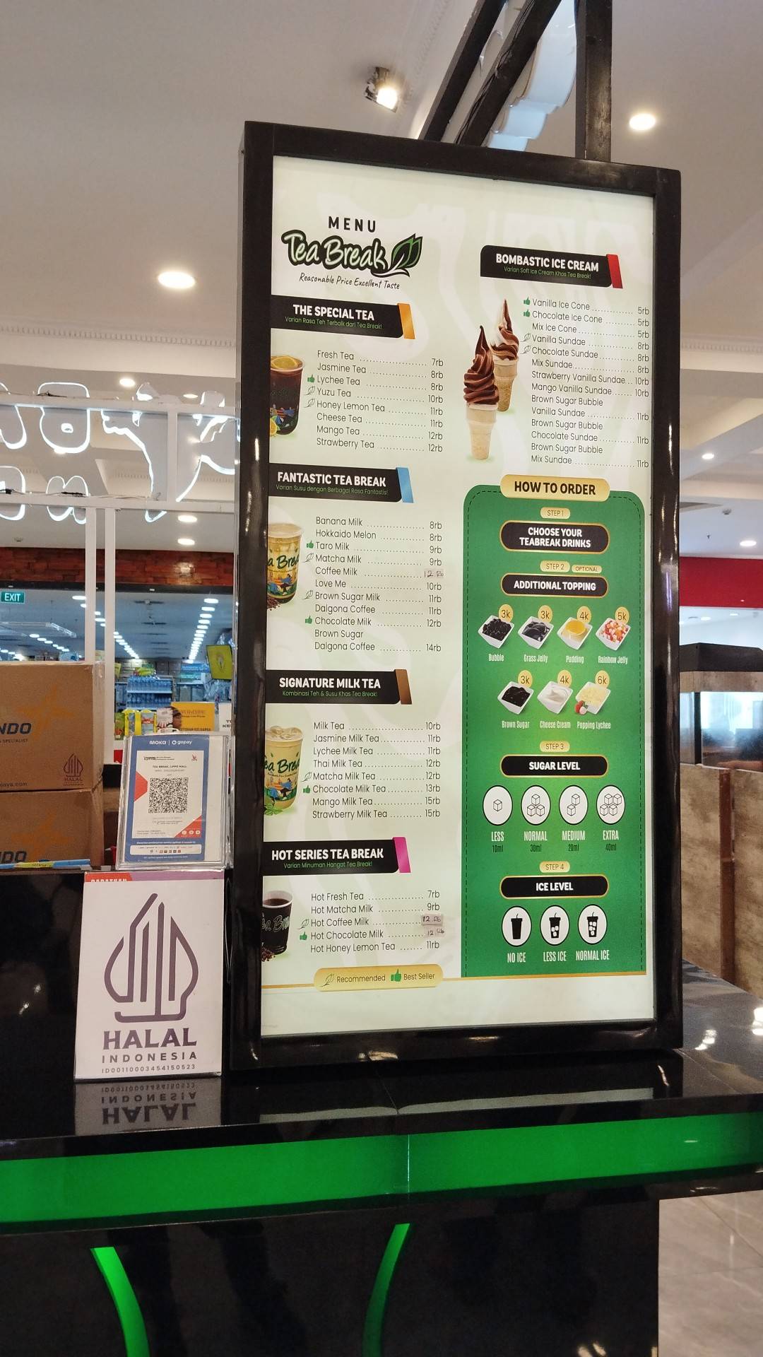 Menu at Tea Break lippo plaza, Sidoarjo