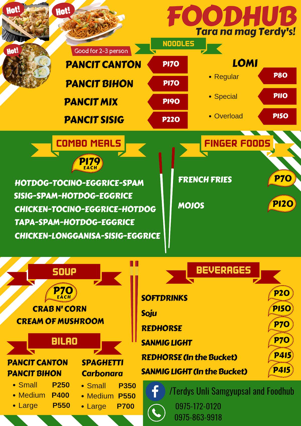 Menu at Terdy's Unli Samgyupsal, Unli Wings and Foodhub restaurant ...