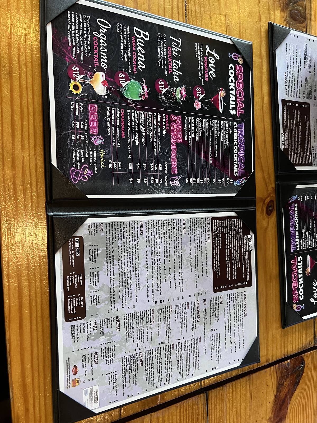 Menu at Ternerita Steakhouse, Orlando