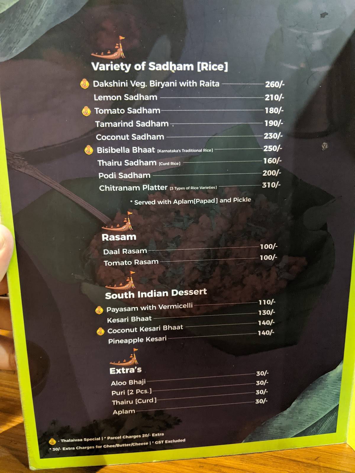 Menu at Thalaivaa South Indian Restaurant, Surat, LG/7-8-21