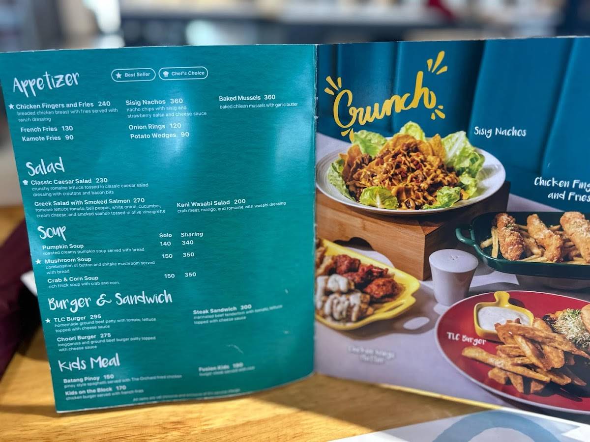 Menu at That Little Cafe, Baguio