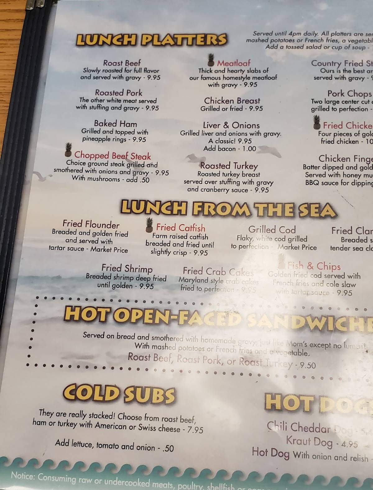 Menu at That Little Restaurant, Melbourne