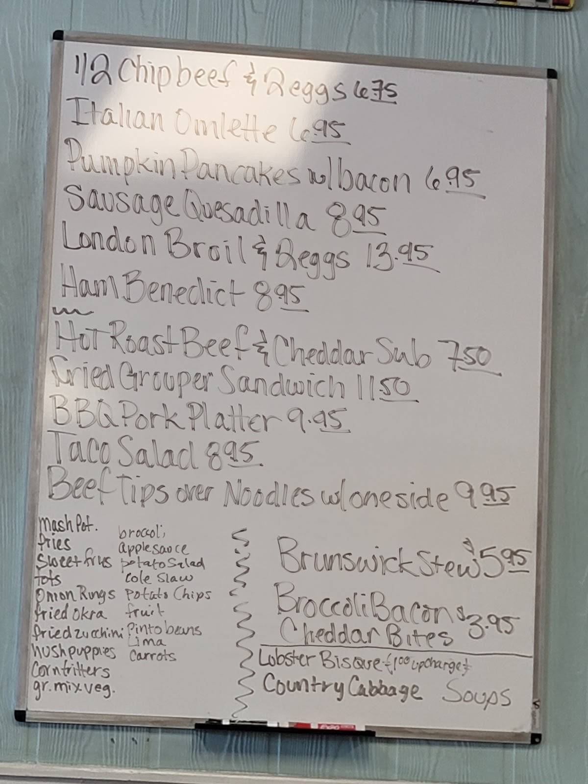 Menu at That Little Restaurant, Melbourne