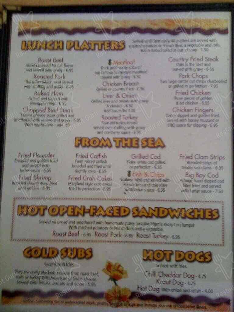 Menu at That Little Restaurant, Melbourne
