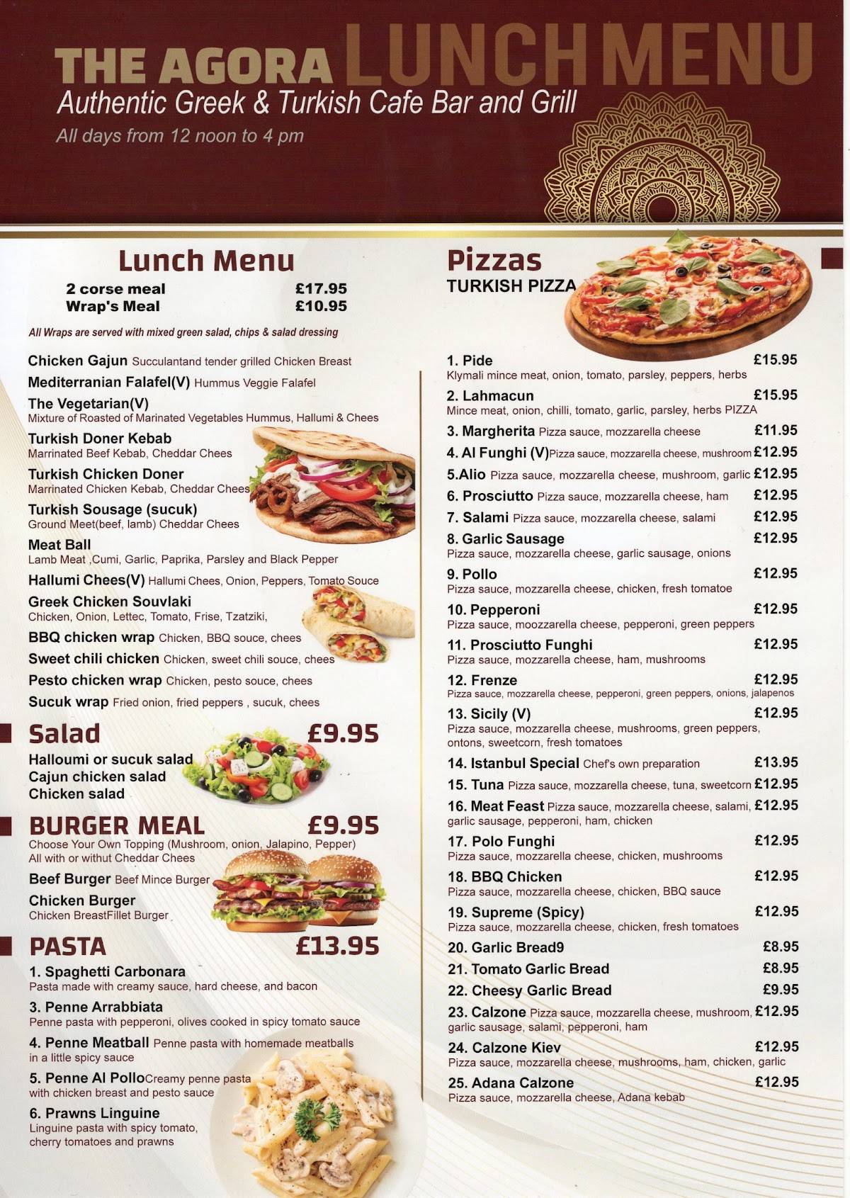 Menu at The AGORA Harrogate Authentic Greek and turkish cafe, Bar ...