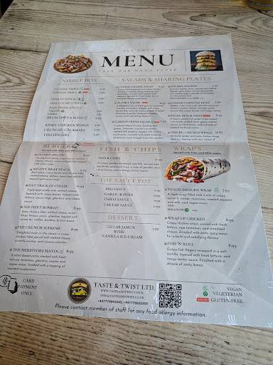 Menu at The Archway Tavern pub & bar, London
