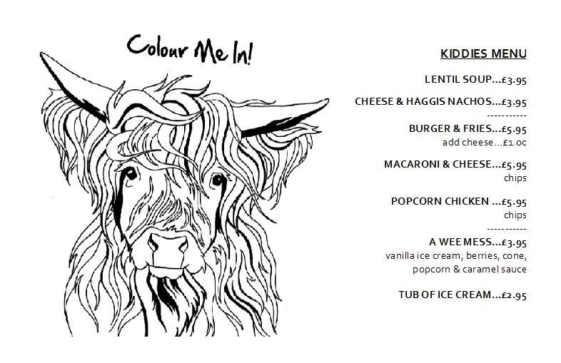 Menu at The Auldhouse Arms Bar, Glasgow
