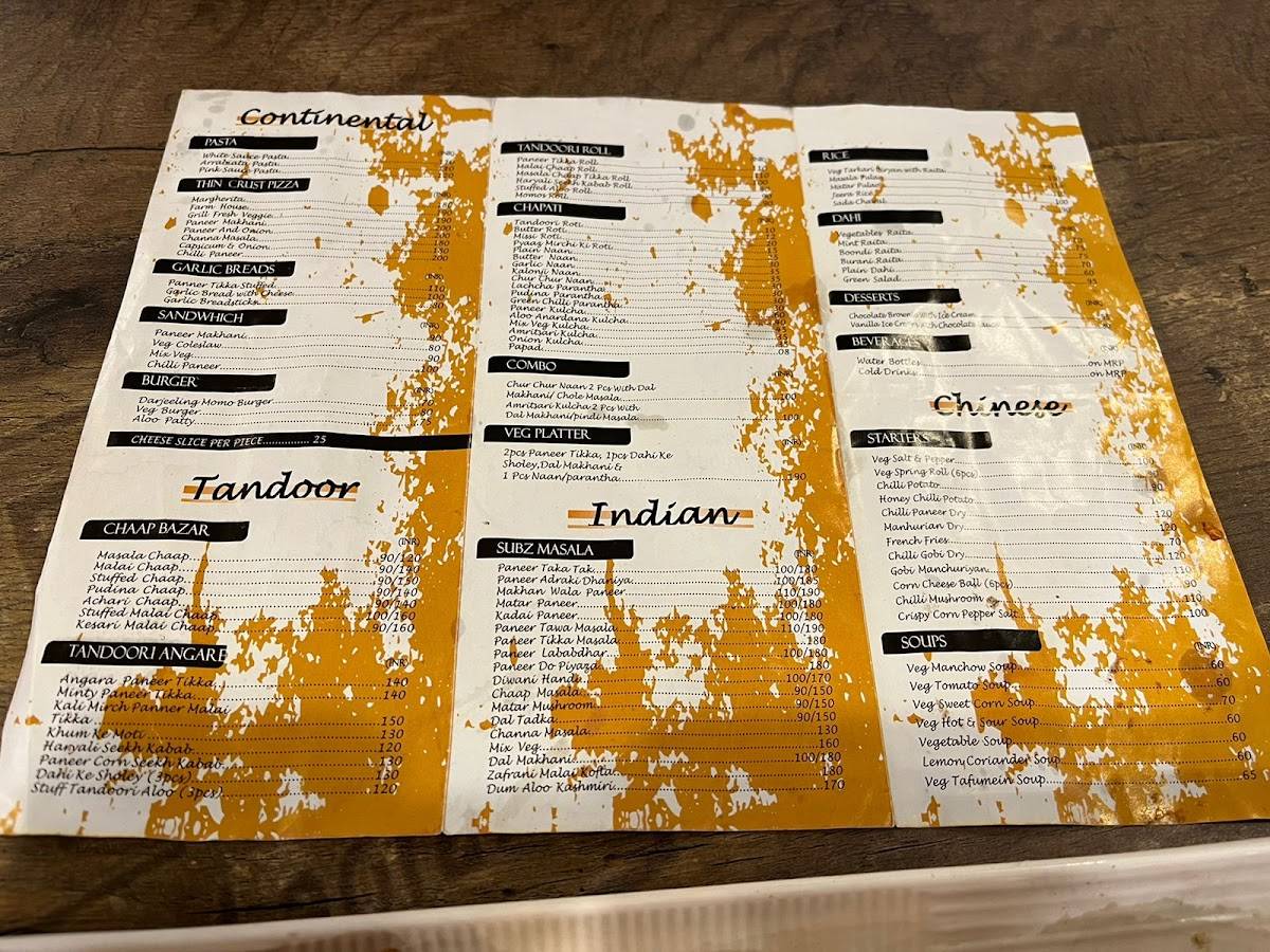 Menu at The Badnaam Adda TBA Pure Veg Best Restaurant in Greater Noida ...