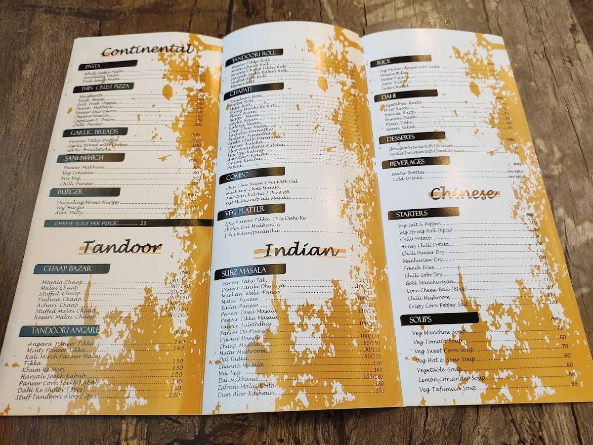 Menu at The Badnaam Adda TBA Pure Veg Best Restaurant in Greater Noida ...