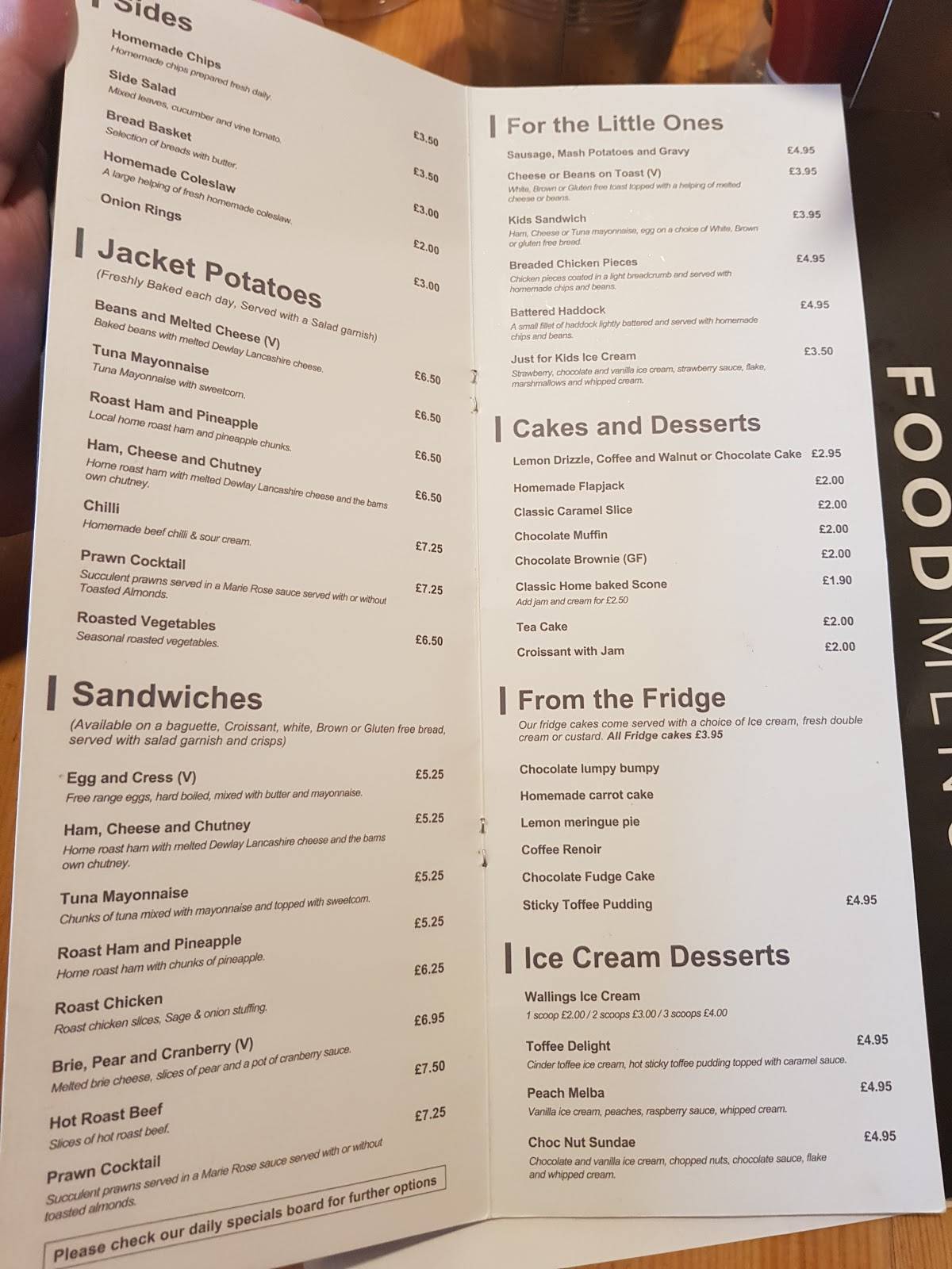 Menu at The Barn at Scorton, Garstang, The Square Scorton Near
