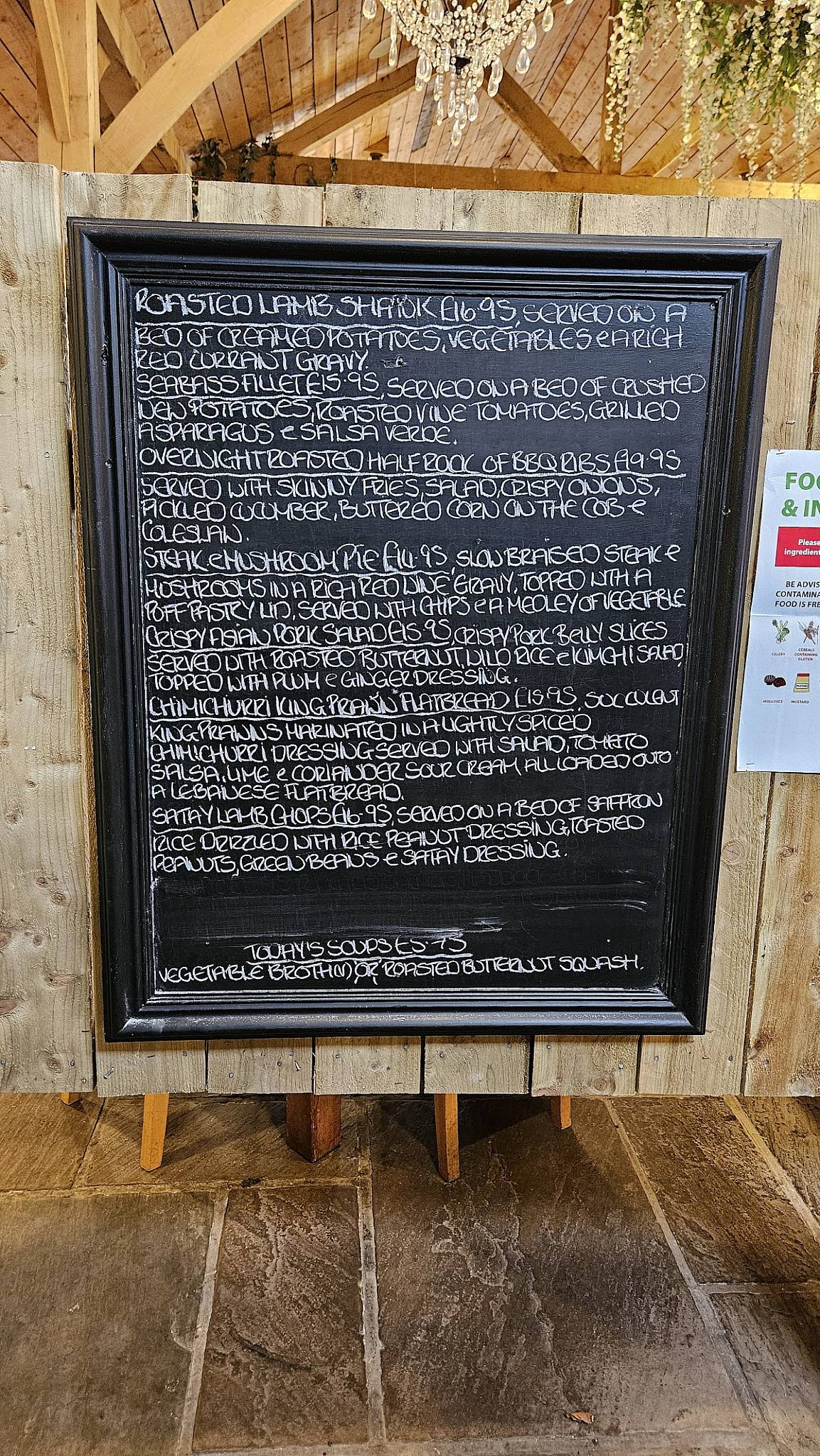 Menu at The Barn at Scorton, Garstang, The Square Scorton Near