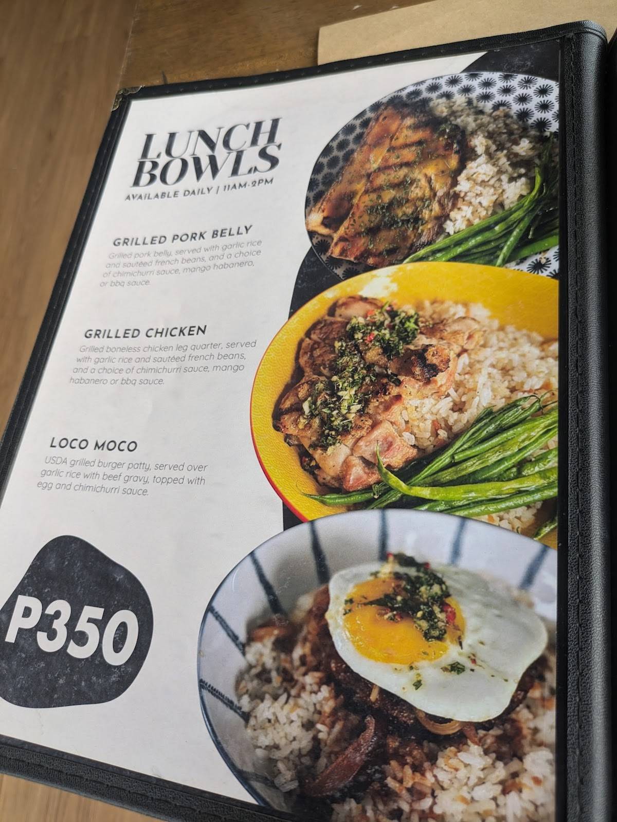 Menu at The Bistro Rooftop by LeBlanc restaurant, Pasig